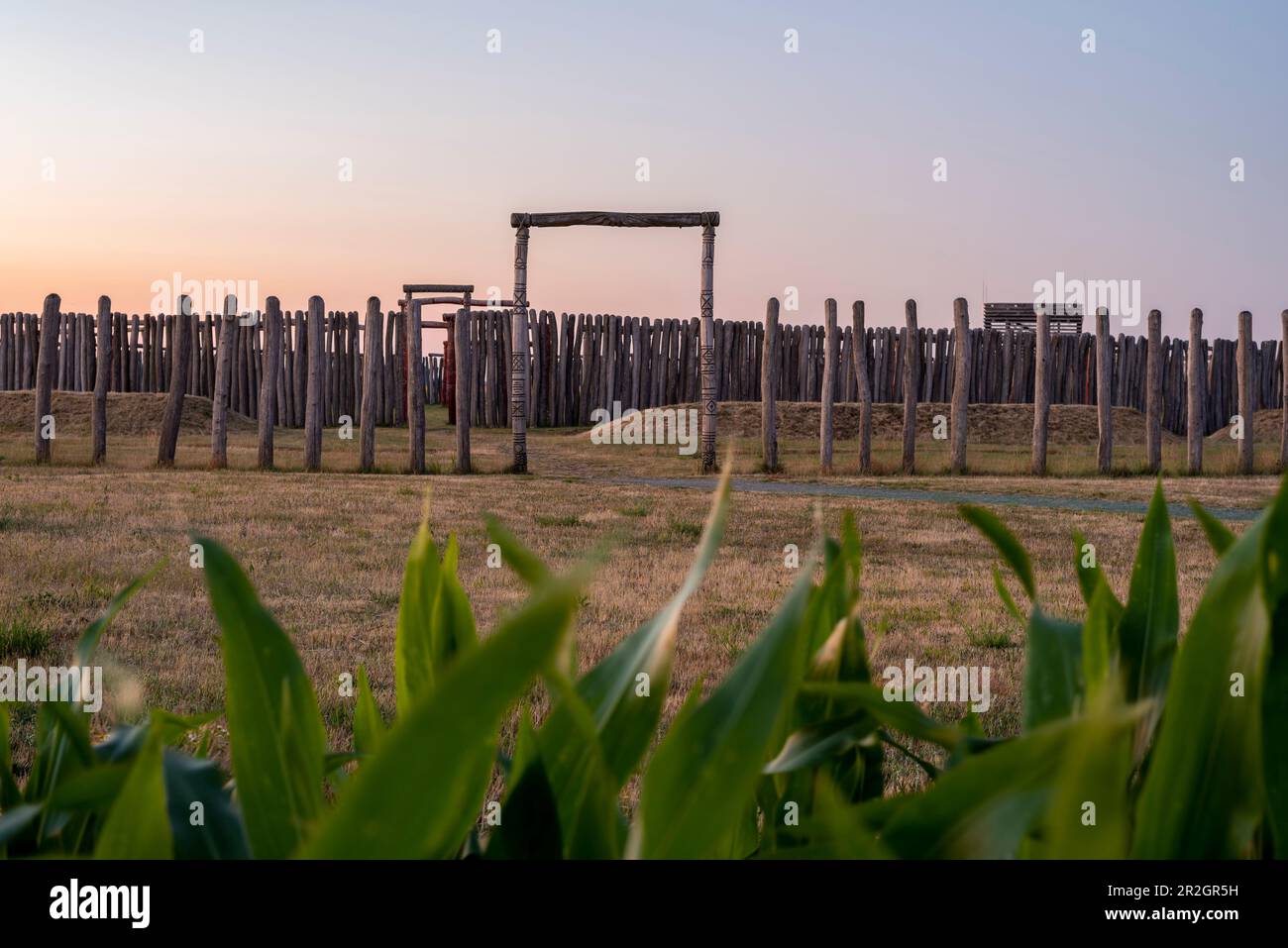 Ring sanctuary Pömmelte, prehistoric circular ditch, Schönebeck, Saxony ...