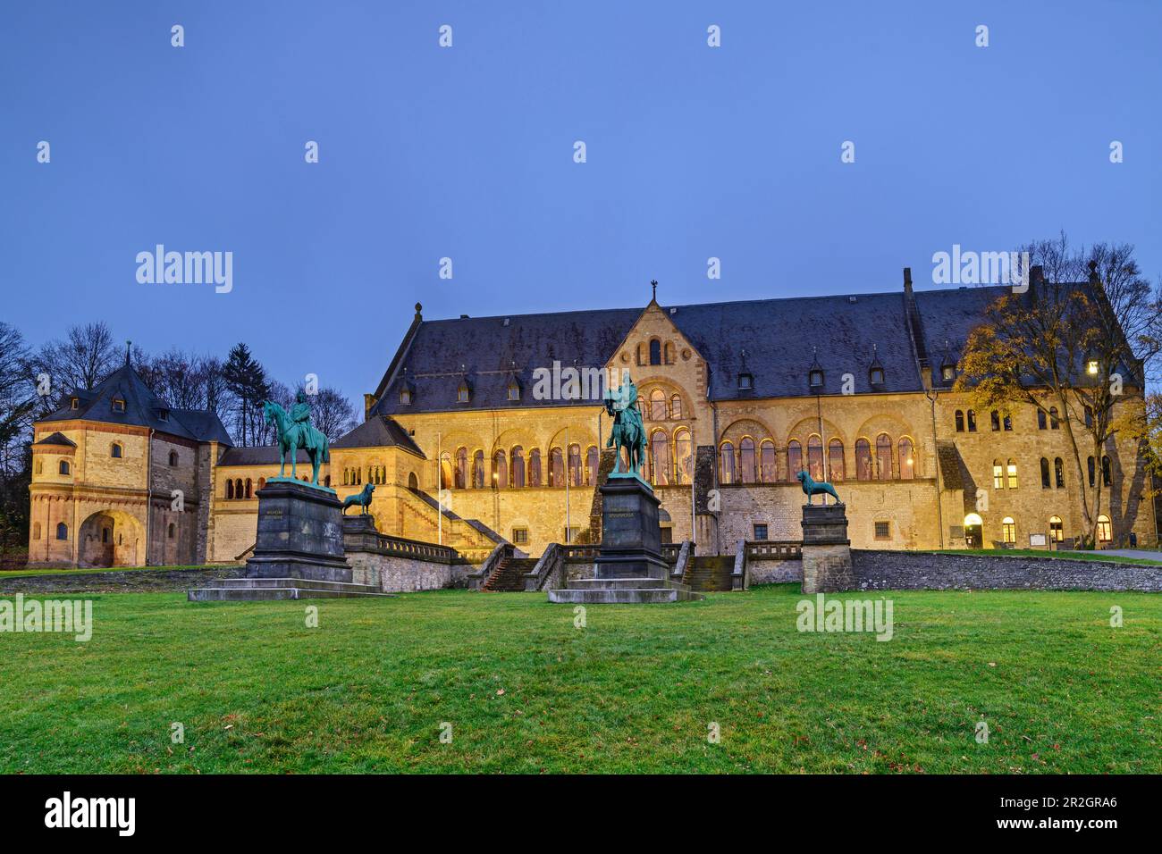 Illuminated Goslar Imperial Palace, Goslar, UNESCO World Heritage Site ...