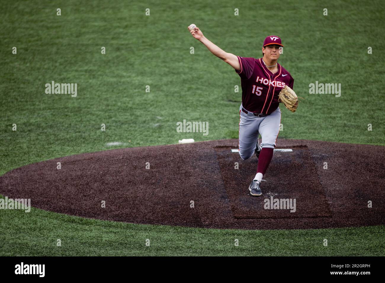 May 18, 2023: Virginia Tech pitcher Drue Hackenberg (15) takes the ...