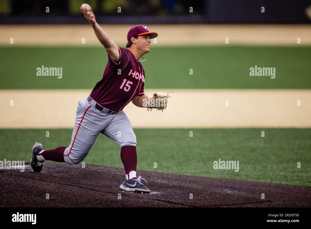 May 18, 2023: Virginia Tech Hokies pitcher Drue Hackenberg (15) on the ...
