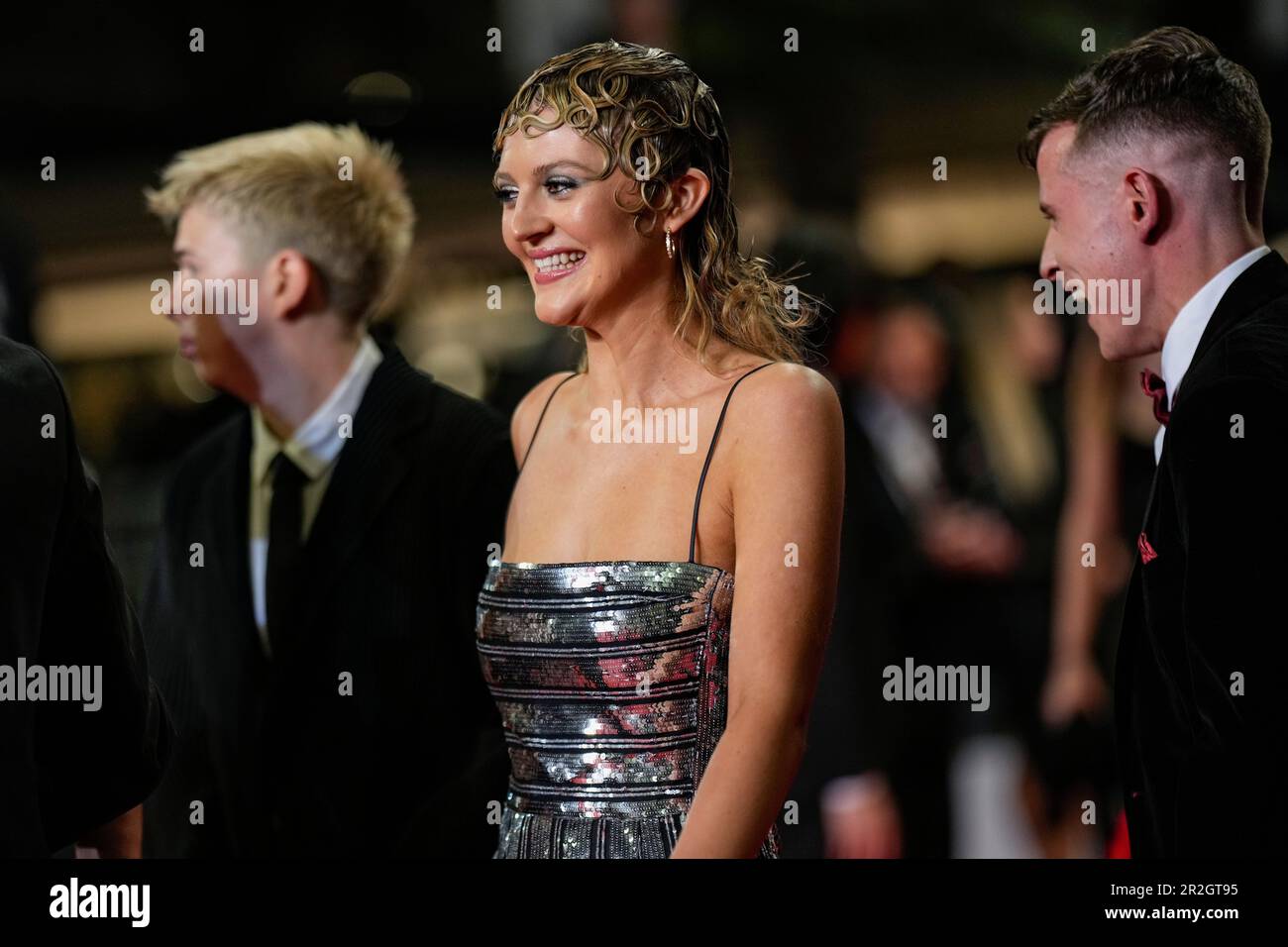 Molly Manning Walker, from left, Lara Peake and Shaun Thomas pose for ...