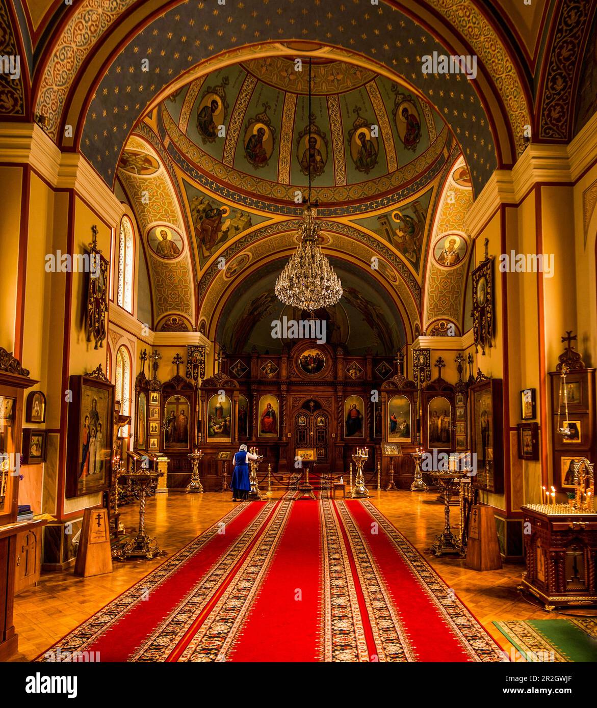 Interior of the Russian Orthodox Church of St. Peter and Paul in the ...