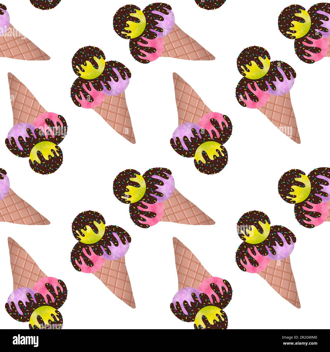 Ice Cream Clothing Wallpaper Beautiful Ice Cream Pattern Stock