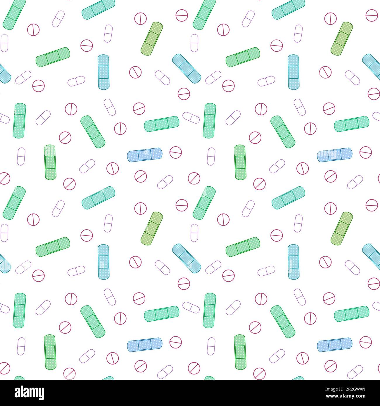Cartoon medicine seamless pills pattern for wrapping paper and linens ...