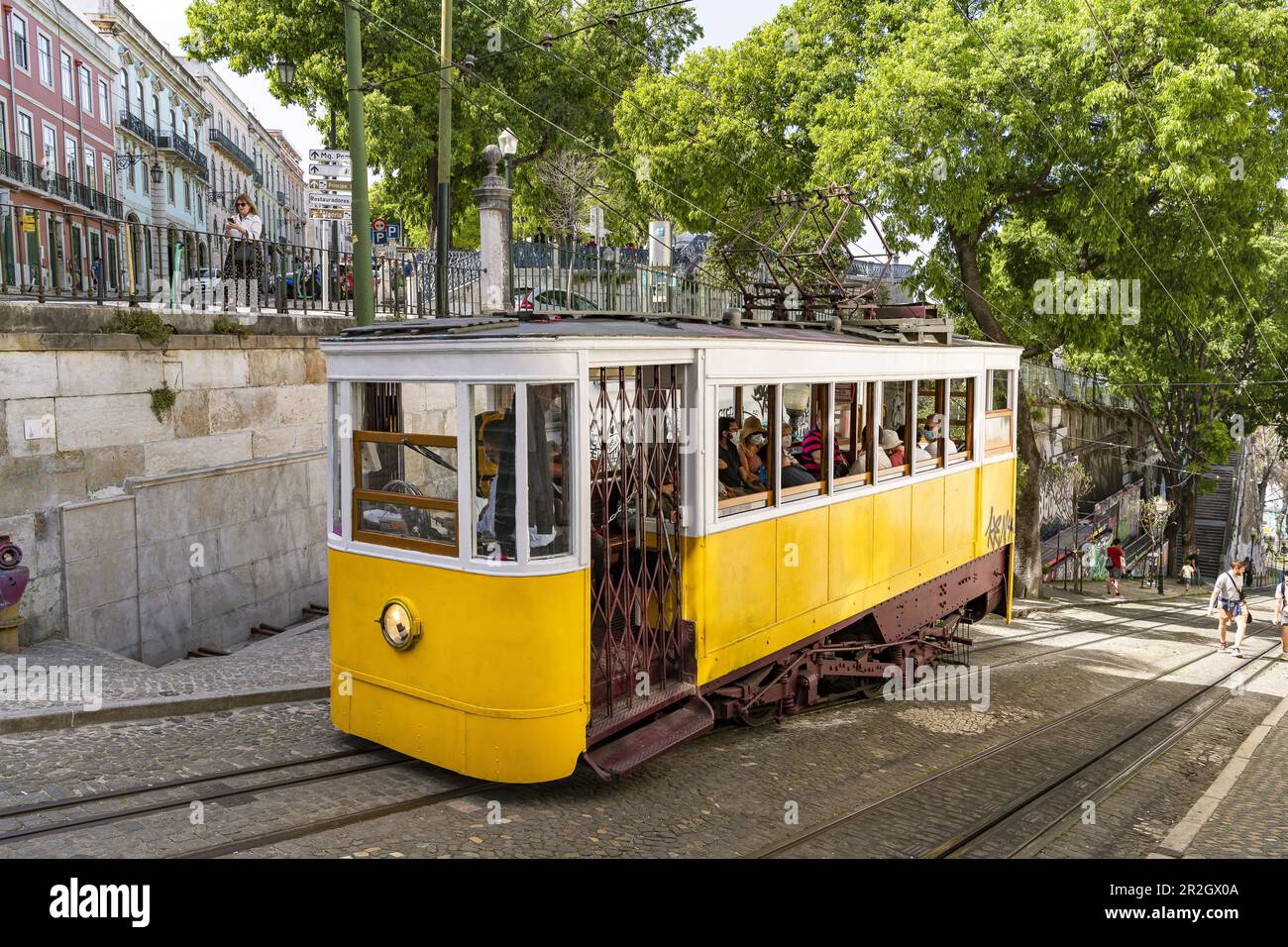 One of the famous funiculars in Lisbon, Portugal Stock Photo - Alamy