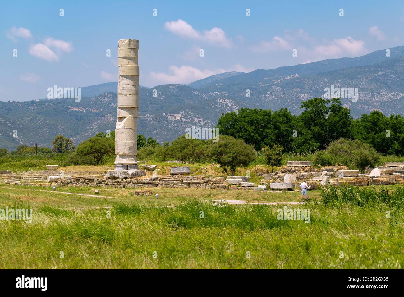 Heraion of Samos, large pillared temple, archaeological site of the ...