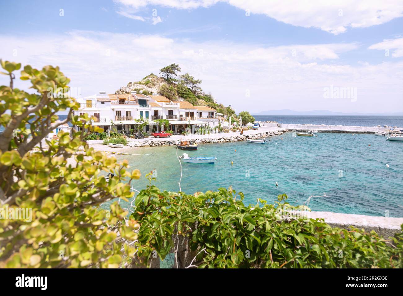Kokkari, old town with port on Samos island in Greece Stock Photo - Alamy