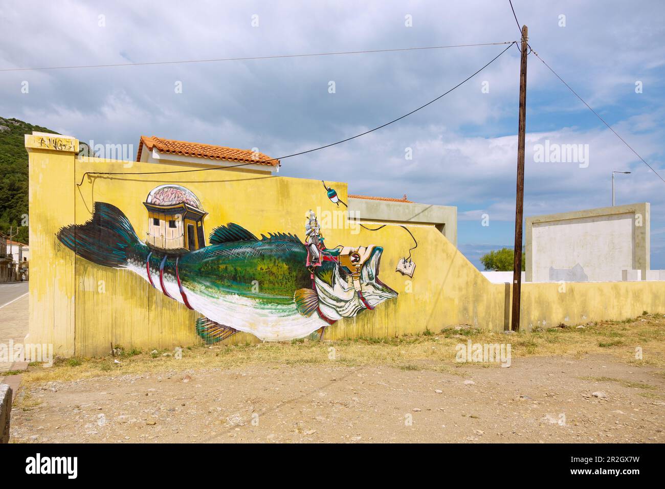 Neo Karlovassi, street art graffiti Riding Enlightenment by Athenian ...