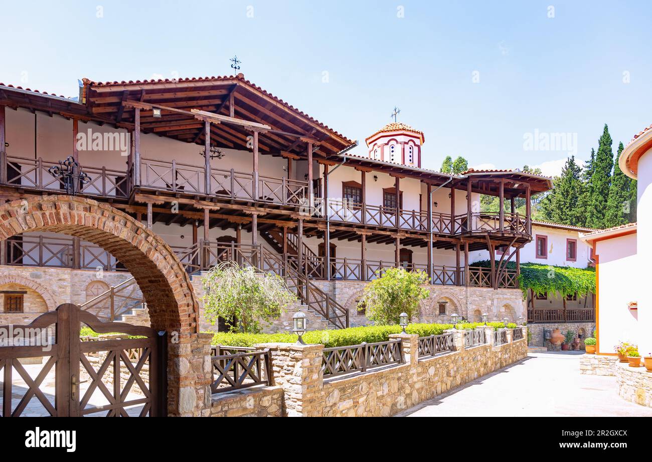 Monastery of Moni Megalis Panagias at Kouramadei, courtyard, on the ...