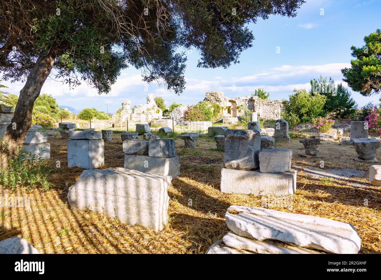 Roman Baths, archaeological site at Pythagorion on Samos island in ...
