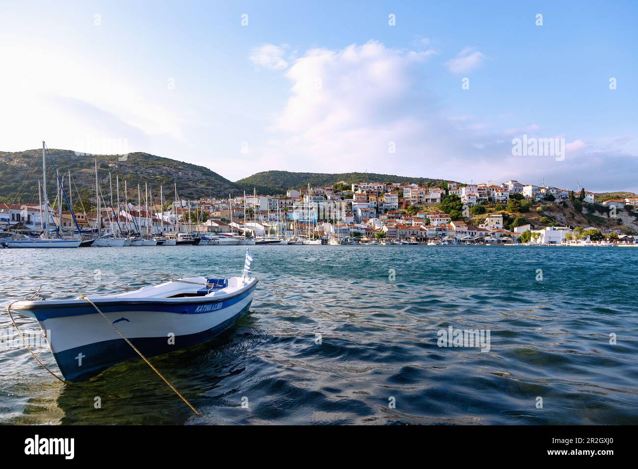 Fishing port of Pythagorion on Samos island in Greece Stock Photo - Alamy