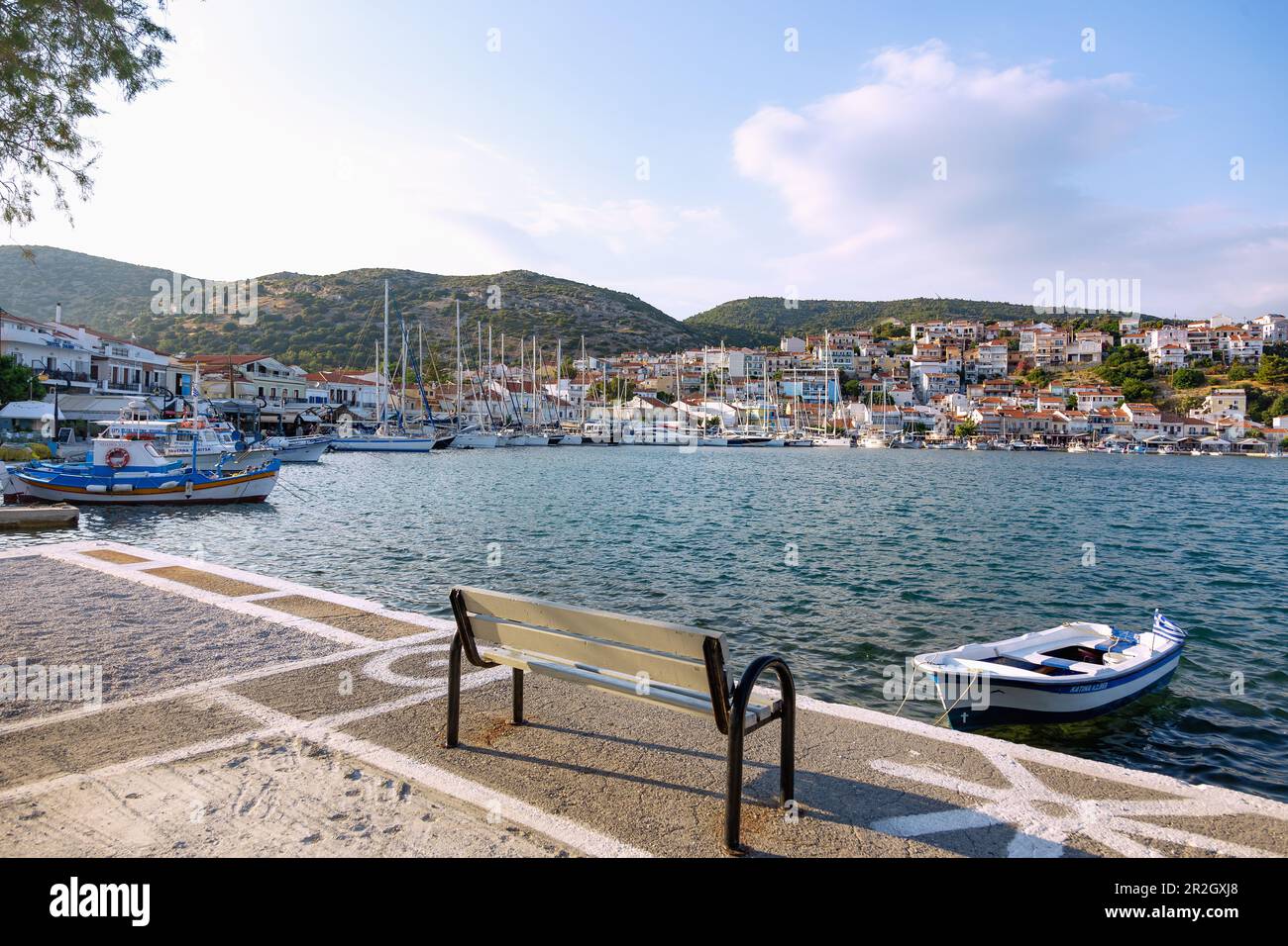 Fishing port of Pythagorion on Samos island in Greece Stock Photo - Alamy