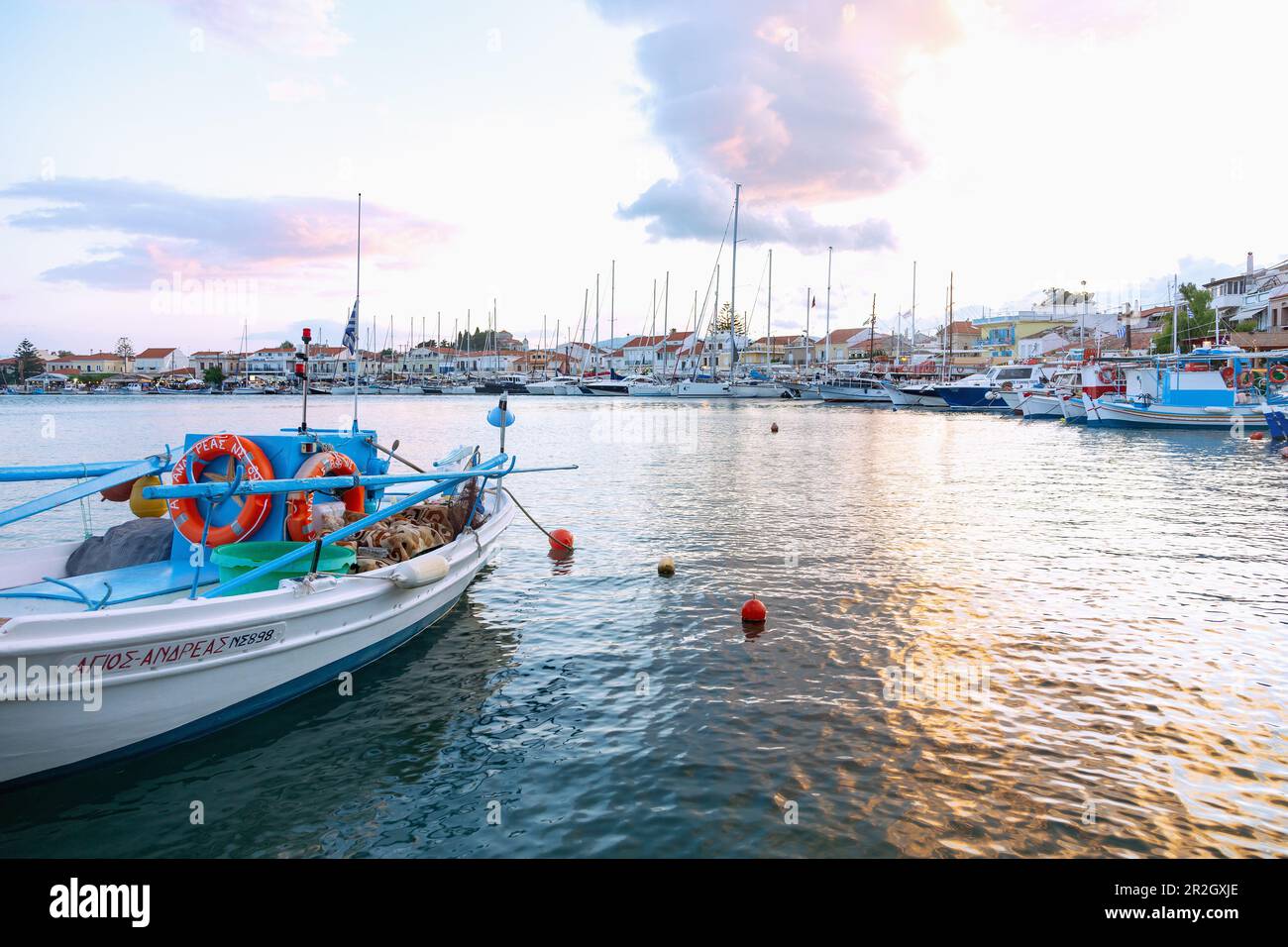 Fishing port of Pythagorion on Samos island in Greece Stock Photo - Alamy