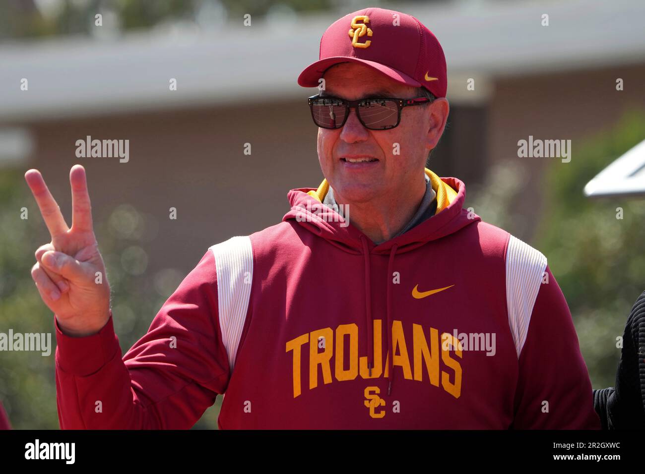 Southern California Trojans athletic director Mike Bohn poses with ...
