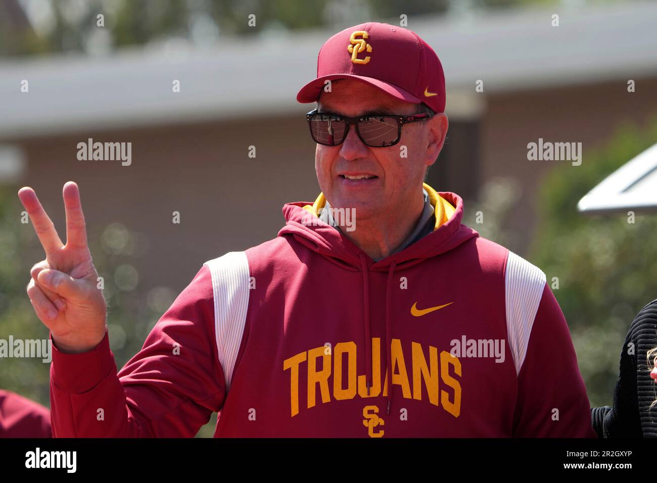 Southern California Trojans athletic director Mike Bohn poses with ...