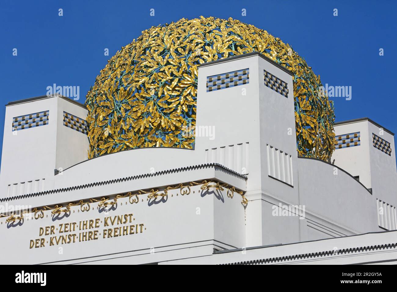 Dome with laurel leaves at Vienna Secession exhibition house by Joseph ...