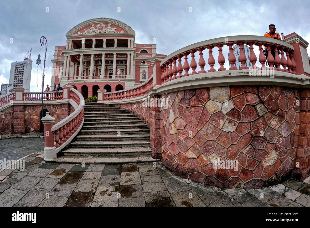 Front view of the Teatro Amazonas opera house, Manaus, Amazon, Brazil ...