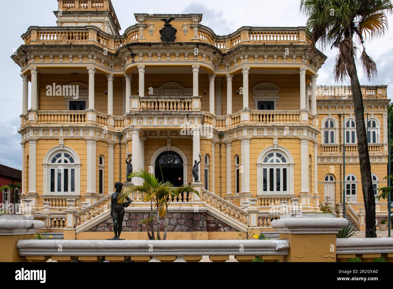 Facade of the Palacio Rio Negro, the noble house of a rubber baron ...