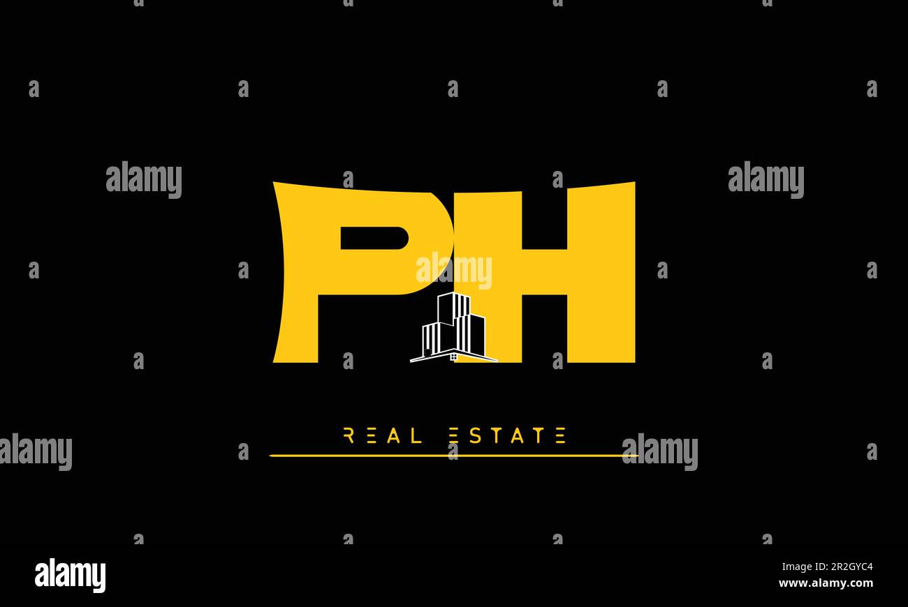 Real Estate letters Modern Creative logo PH , HP Stock Vector Image ...