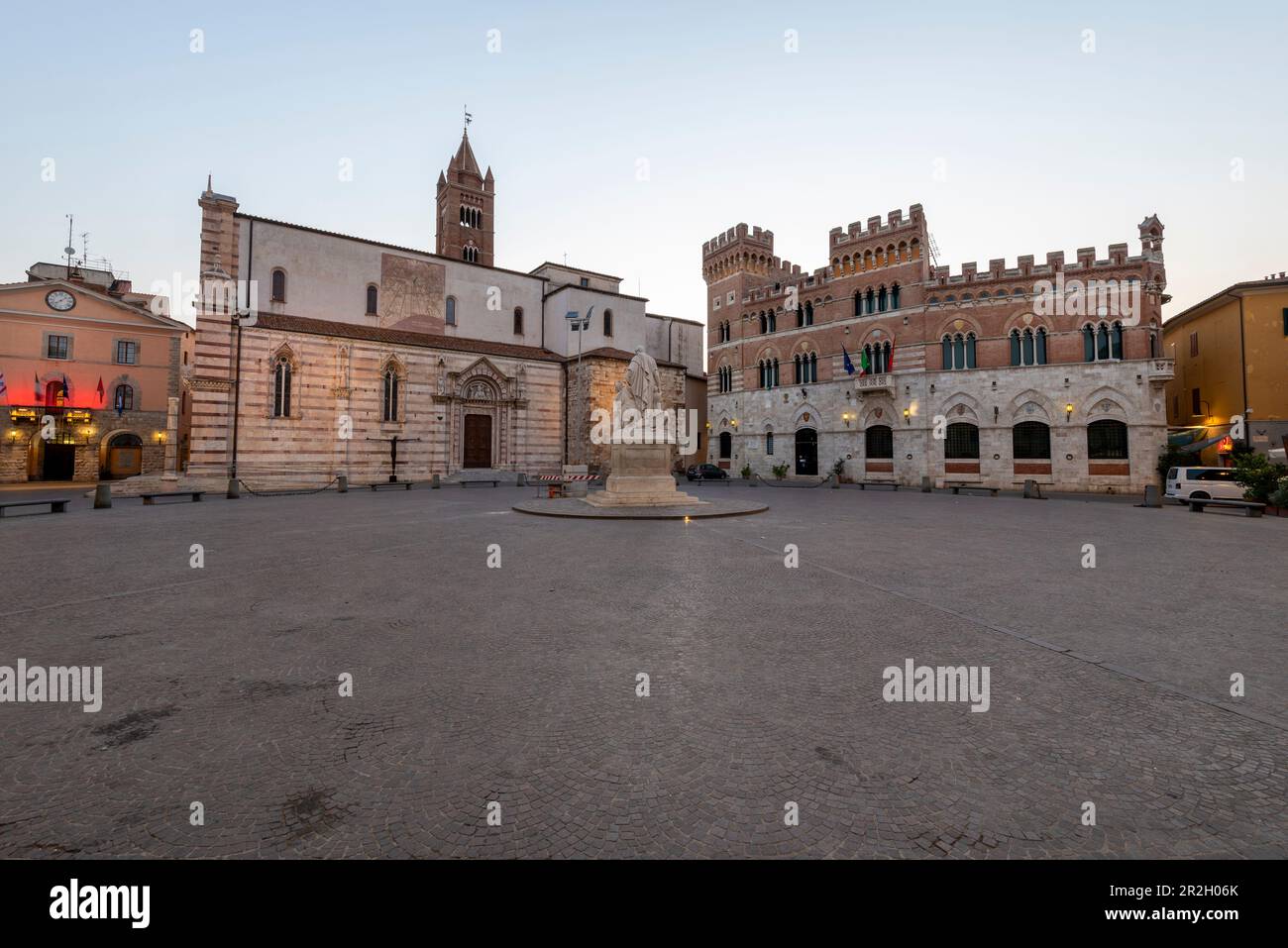 Grosseto Cathedral, Cattedrale di San Lorenzo, to the right the ...