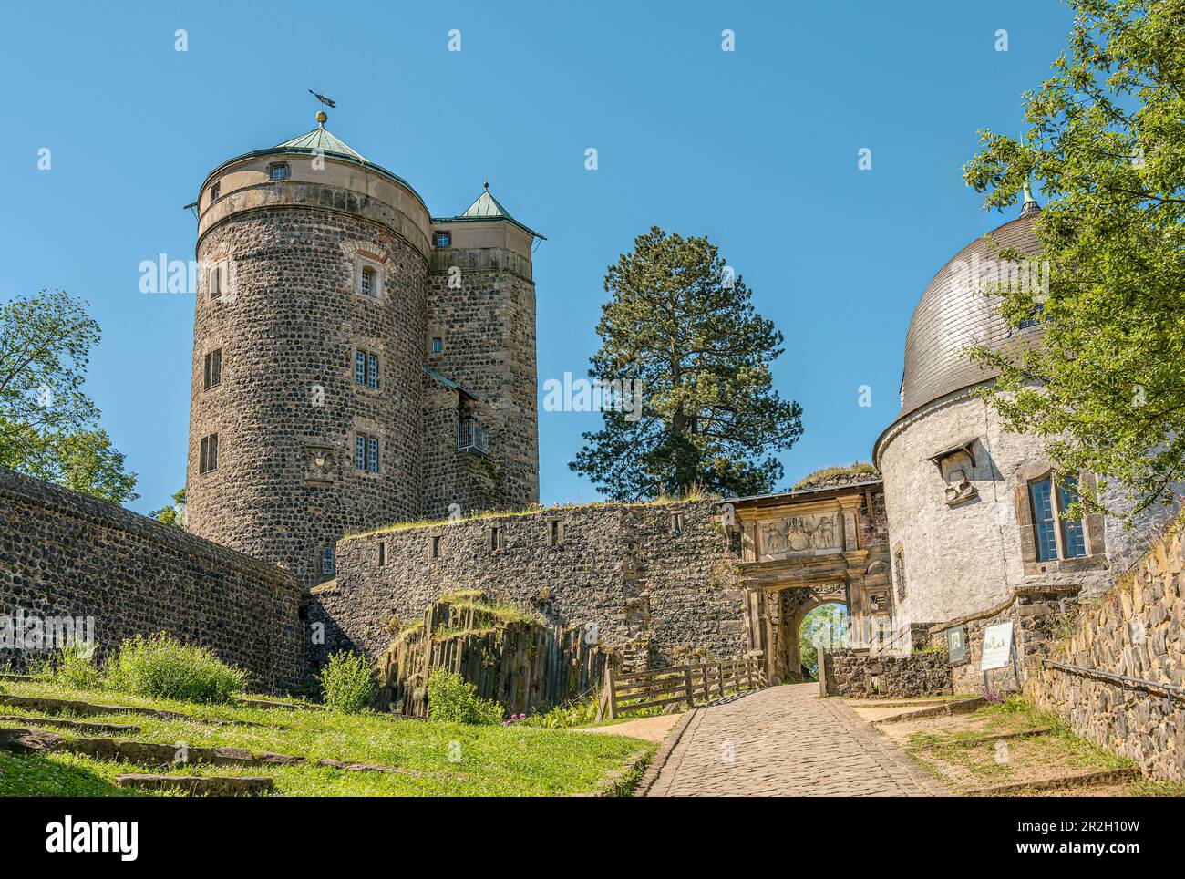 Johannis-(Cosel) Tower at Stolpen Castle, Saxony, Germany Stock Photo ...