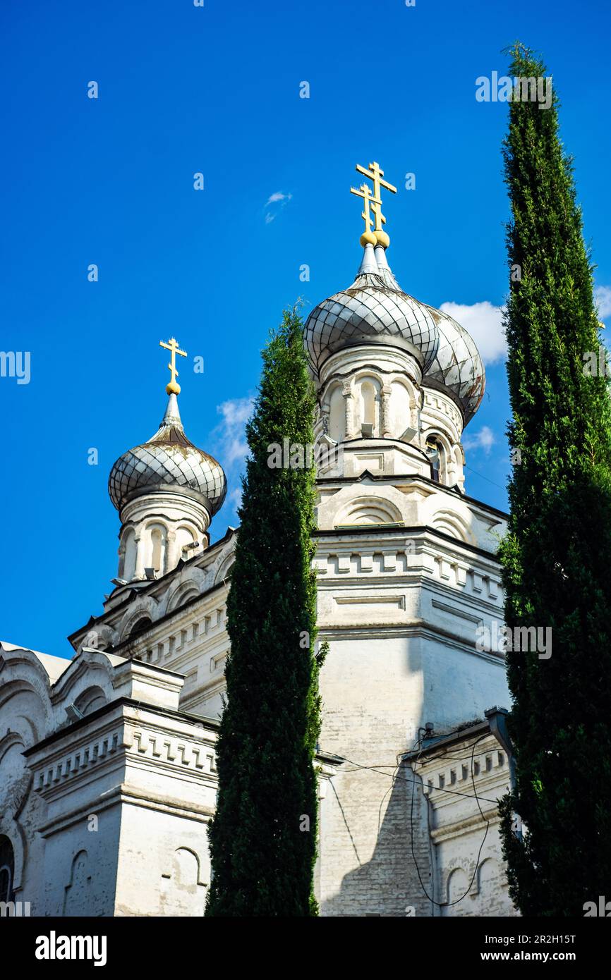 Famous Blue monastery in Vere Park in Tbilisi's downtown, capital city ...