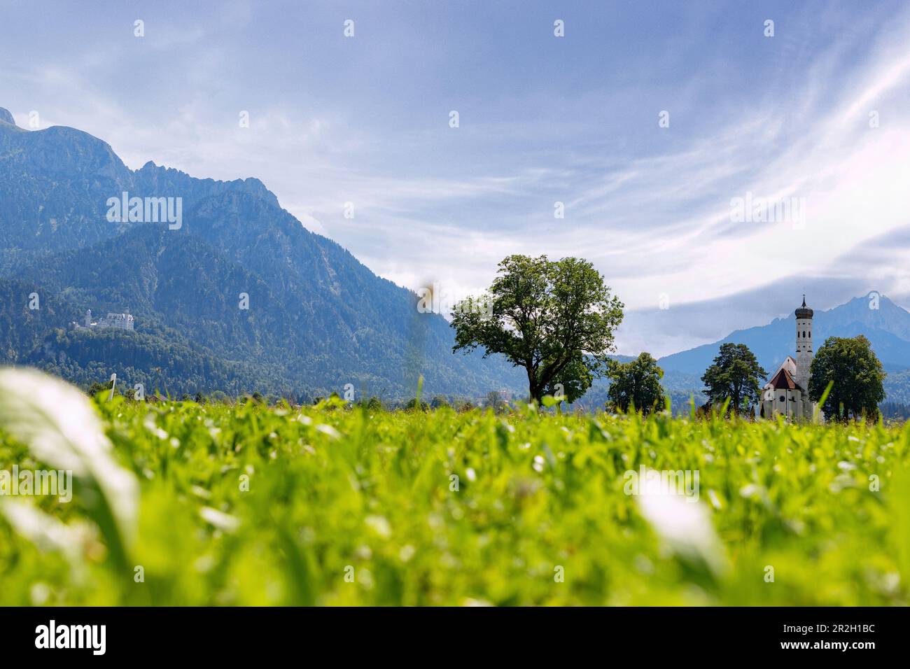 Pilgrimage Church of St. Coloman near Schwangau with a view of ...