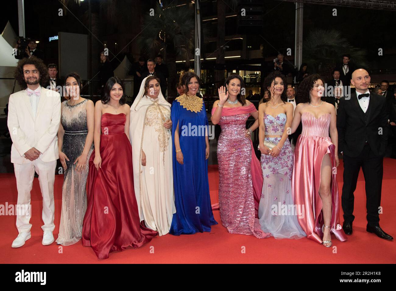 Cannes, France. 19th May, 2023. Nour Karoui, Ichraq Matar, Hend Sabri ...