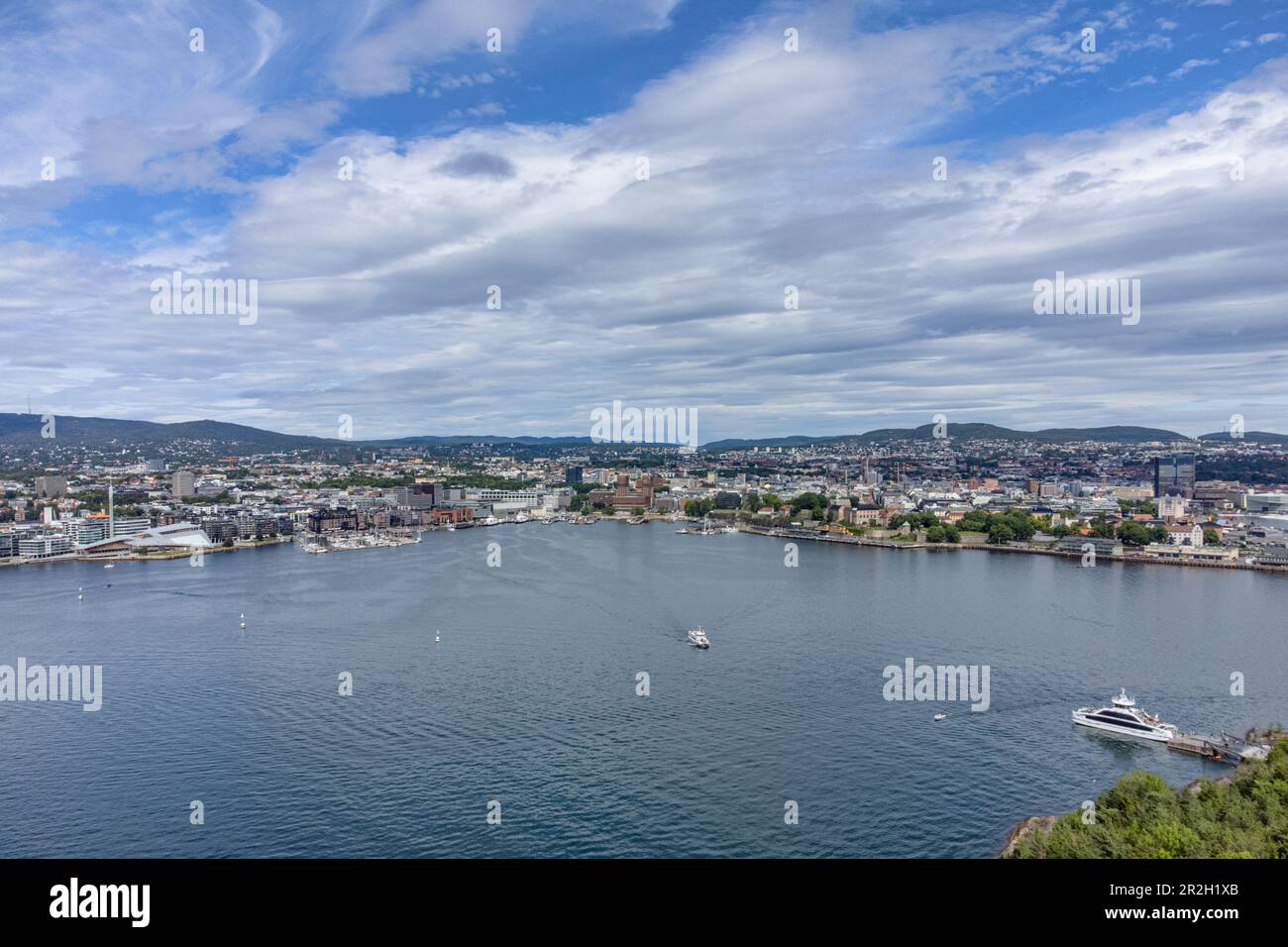 Top view of Oslo harbour, Norway Stock Photo - Alamy