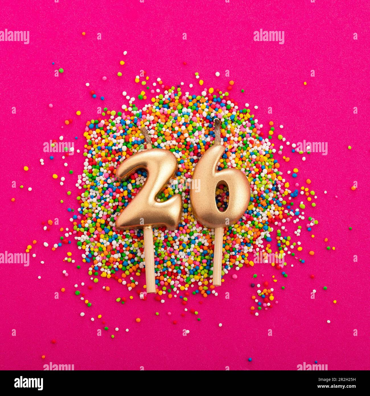 Candle number 26 birthday hi-res stock photography and images - Alamy