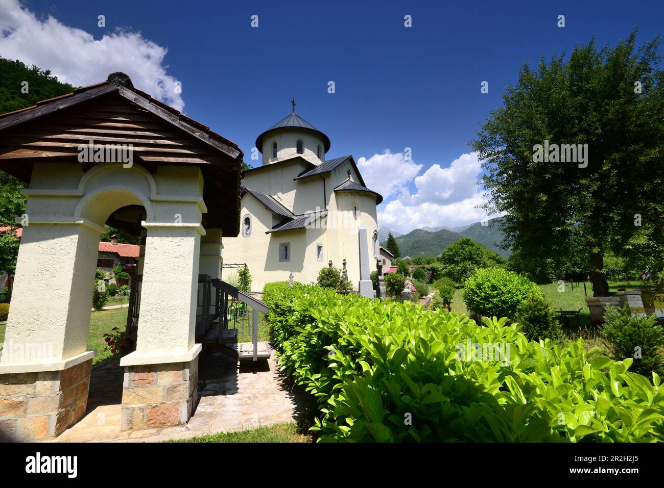 Moraca Monastery on the M2 main road, Montenegro Stock Photo - Alamy