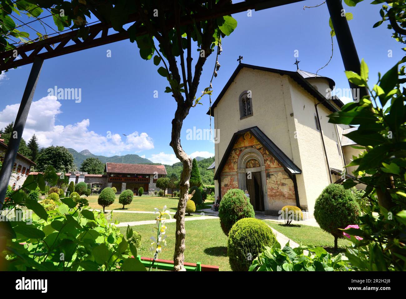 Moraca Monastery on the M2 main road, Montenegro Stock Photo - Alamy