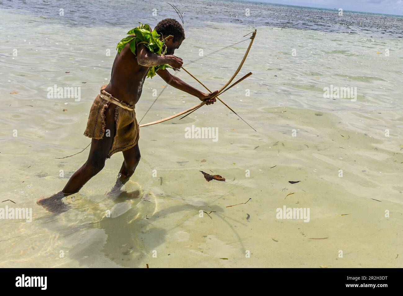 In the Solomon Islands, the arch used for fishing is typically made ...