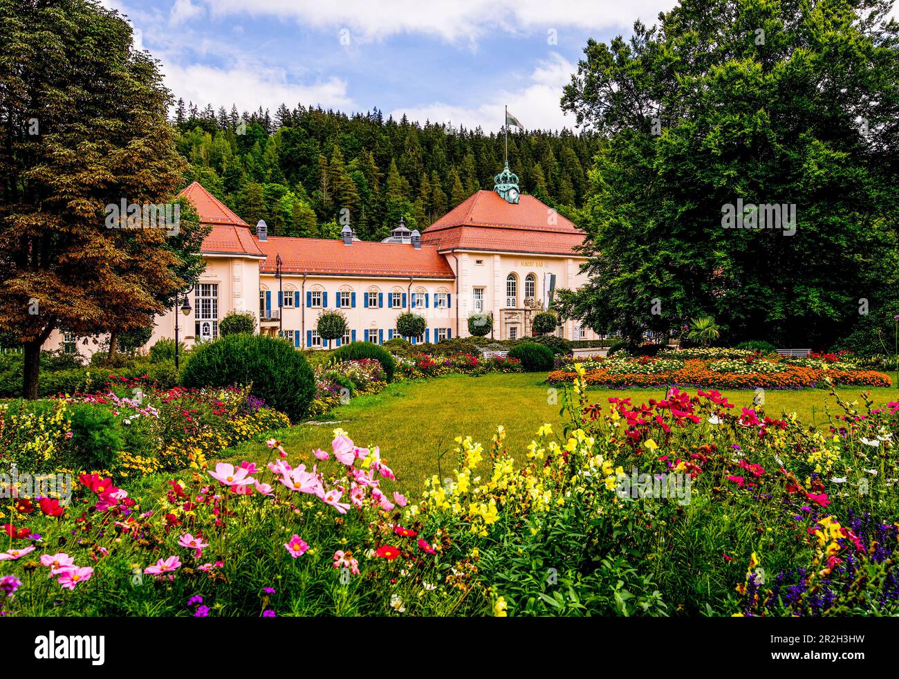 Albert Bad in the Kurpark, Bad Elster, Vogtland, Saxony, Germany Stock ...
