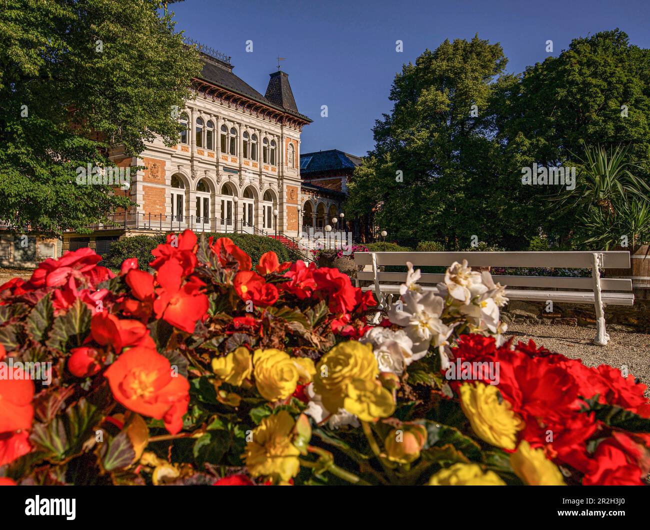 Royal Kurhaus in the Kurpark, Bad Elster, Vogtland, Saxony, Germany ...