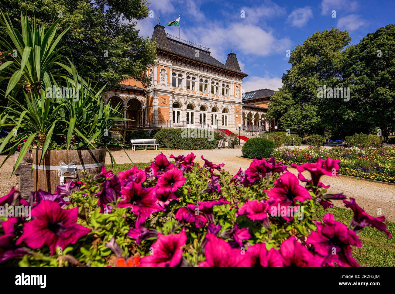 Royal Kurhaus in the Kurpark, Bad Elster, Vogtland, Saxony, Germany ...