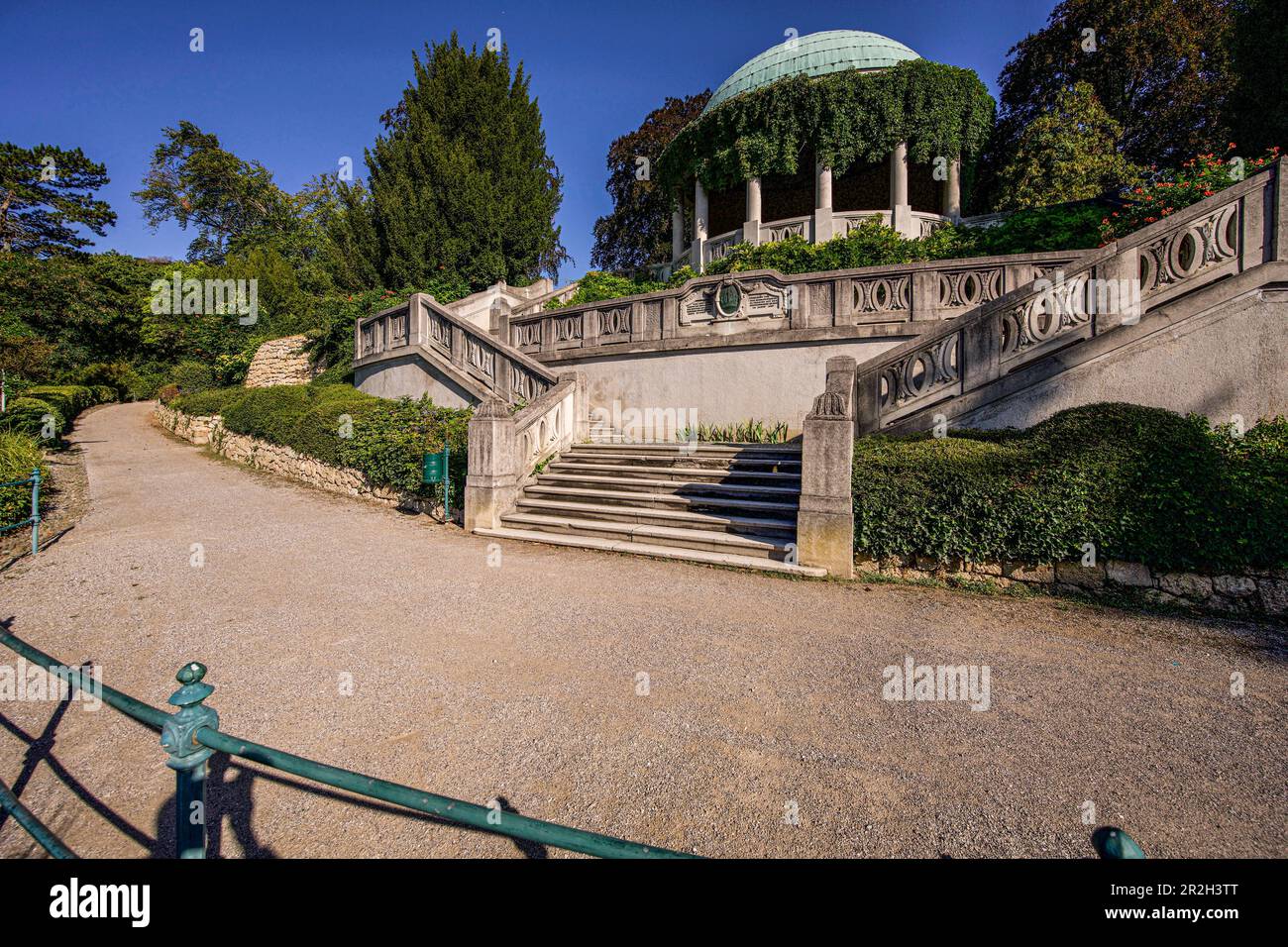 Beethoven Temple in the spa gardens of Baden near Vienna, Lower Austria ...