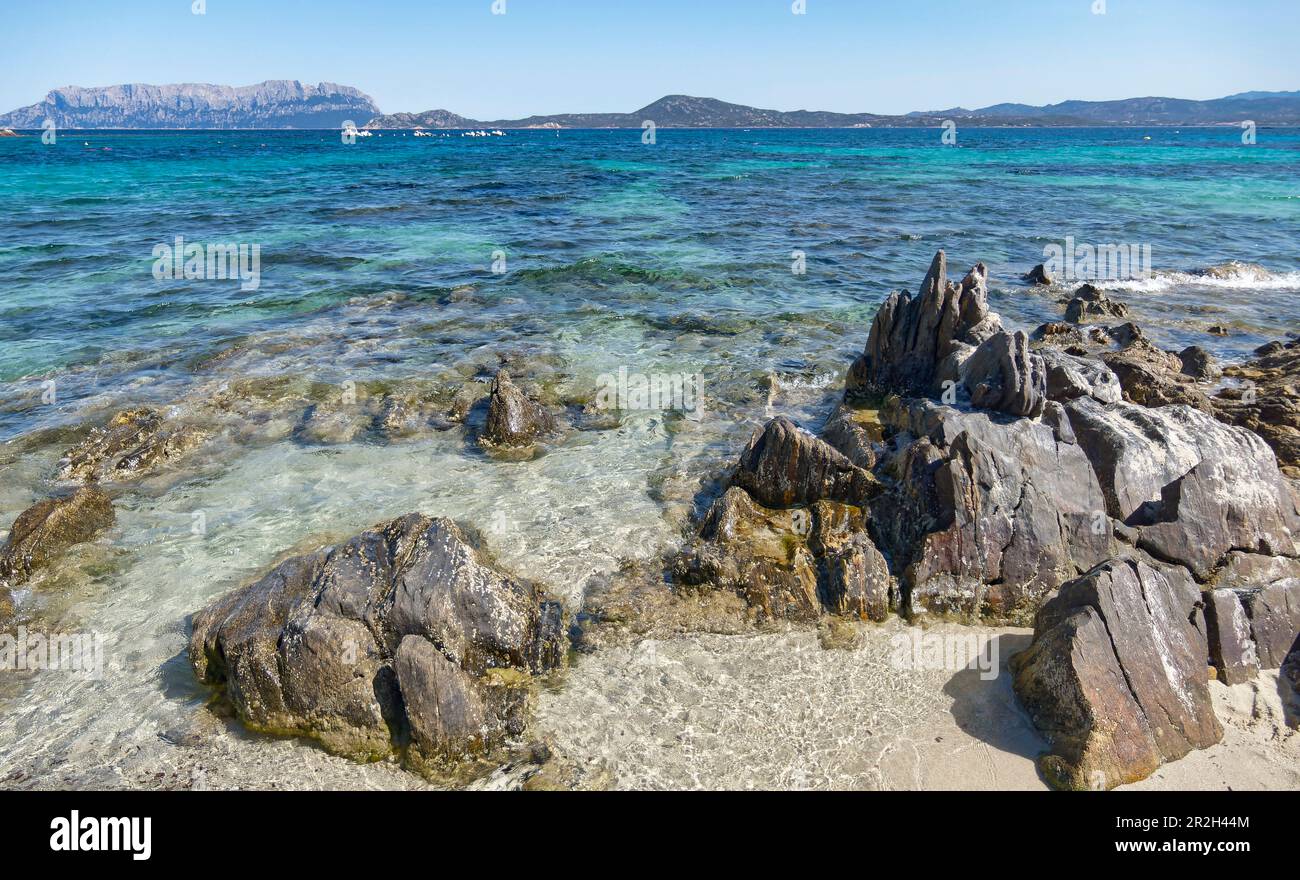 Spiaggia Bados, near Olbia, beach, beach, Sardinia, Mediterranean Sea ...