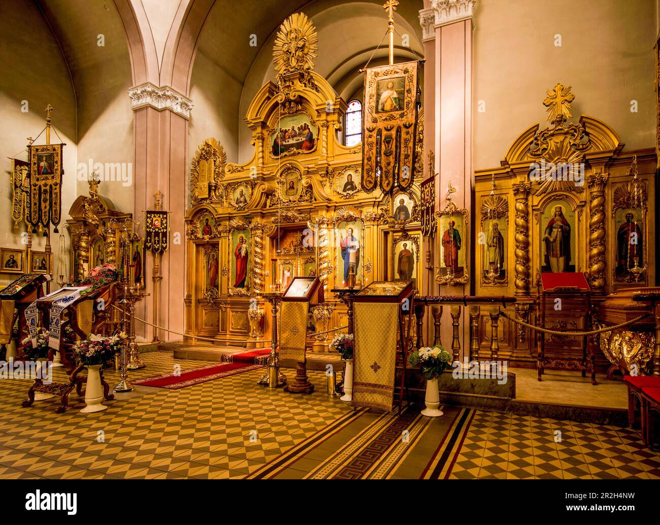 Altar room in the Russian Church in Bad Ems, Rhineland-Palatinate ...