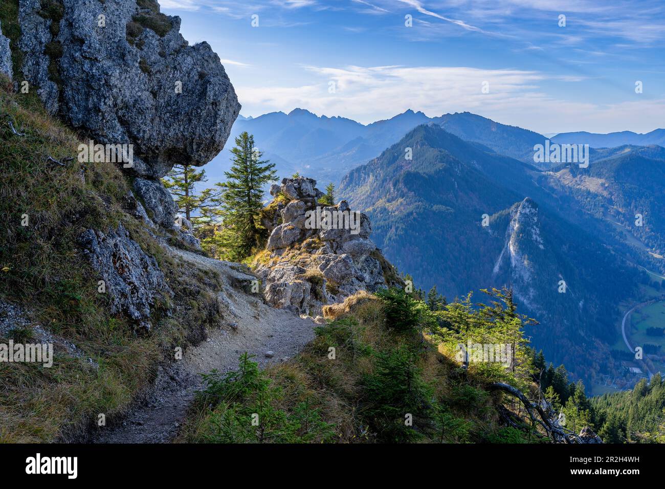 Descent from the Laber via the Schartenköpfe, Oberammergau, Bavaria ...