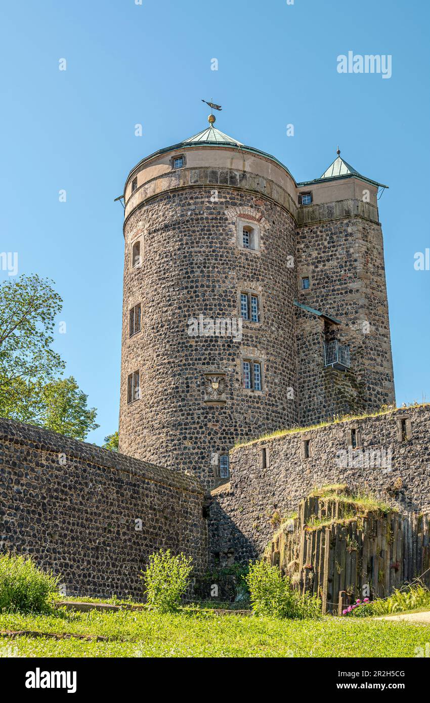Johannis-(Cosel) Tower at Stolpen Castle, Saxony, Germany Stock Photo ...