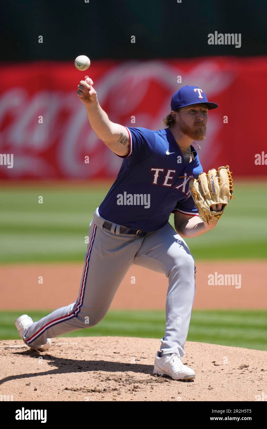 Texas Rangers' Jon Gray during a baseball game against the Oakland ...