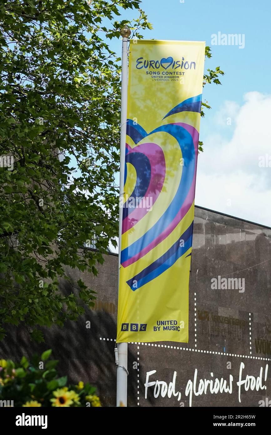 Eurovision Song Contest 2023 sign in Liverpool Stock Photo - Alamy