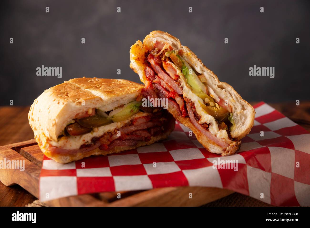 Mexican Torta. Sandwich made with common bread in Mexico, it can be ...