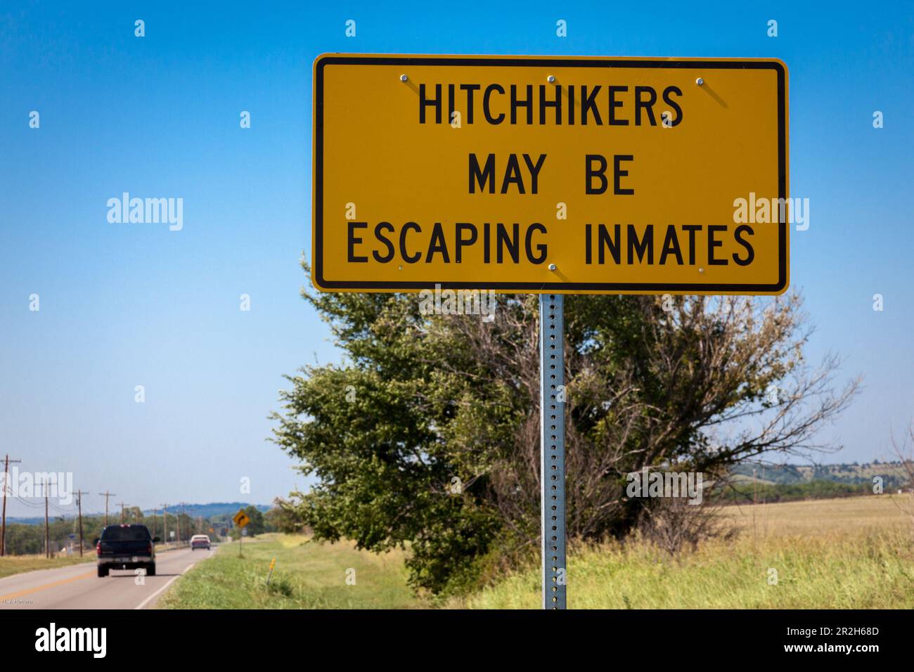 Roadway caution sign hi-res stock photography and images - Alamy
