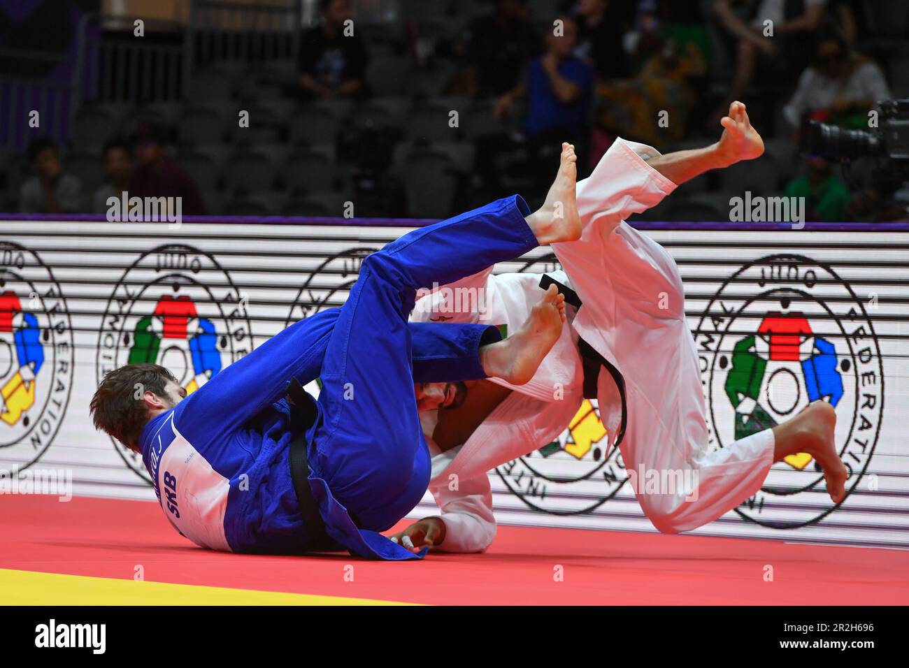Aleksandar Kuko (SRB) fight against Zelym Kotsoiev (AZE) World Judo Championships Doha 2023 Men ...