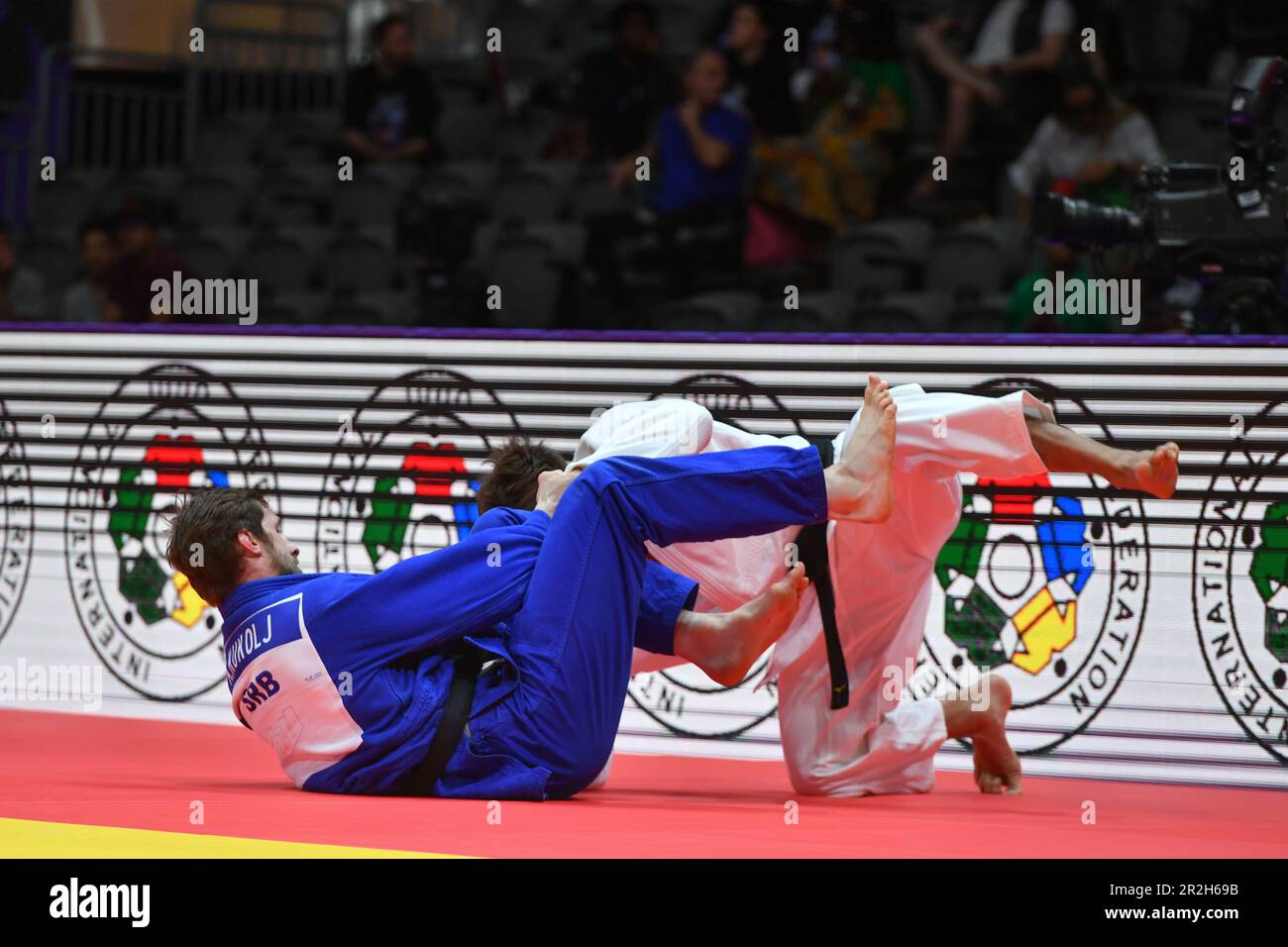 Aleksandar Kuko (SRB) fight against Zelym Kotsoiev (AZE) World Judo Championships Doha 2023 Men ...