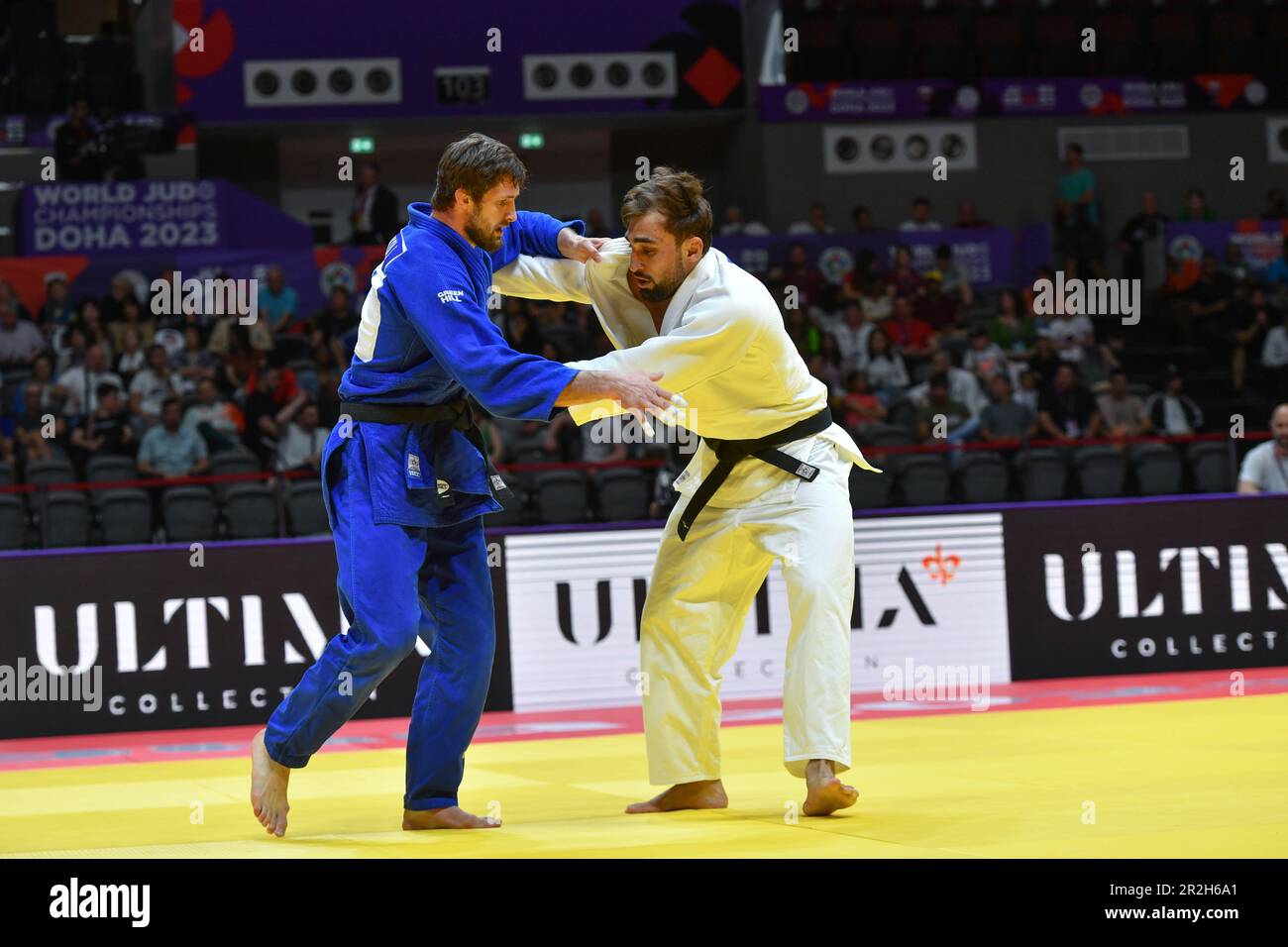 Aleksandar Kuko (SRB) fight against Zelym Kotsoiev (AZE) World Judo Championships Doha 2023 Men ...
