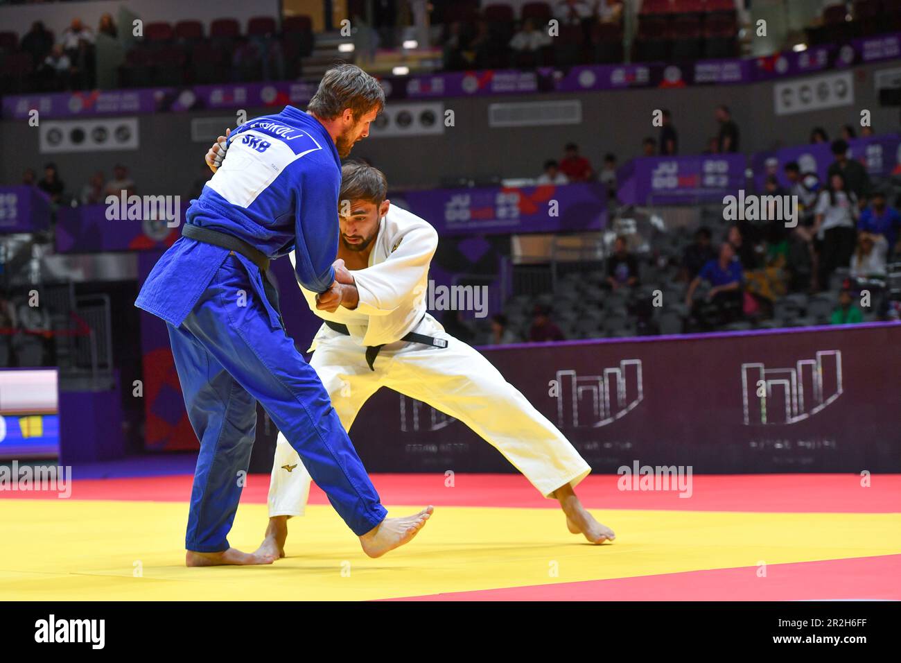 Aleksandar Kuko (SRB) fight against Zelym Kotsoiev (AZE) World Judo Championships Doha 2023 Men ...