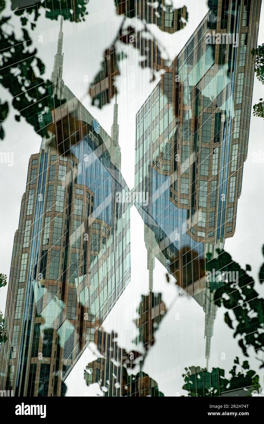 Double exposure photograph of Nashville's batman building Stock Photo ...